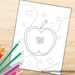 Apple Fun Coloring Pages for Kids, Printable Apple Coloring Pages ...