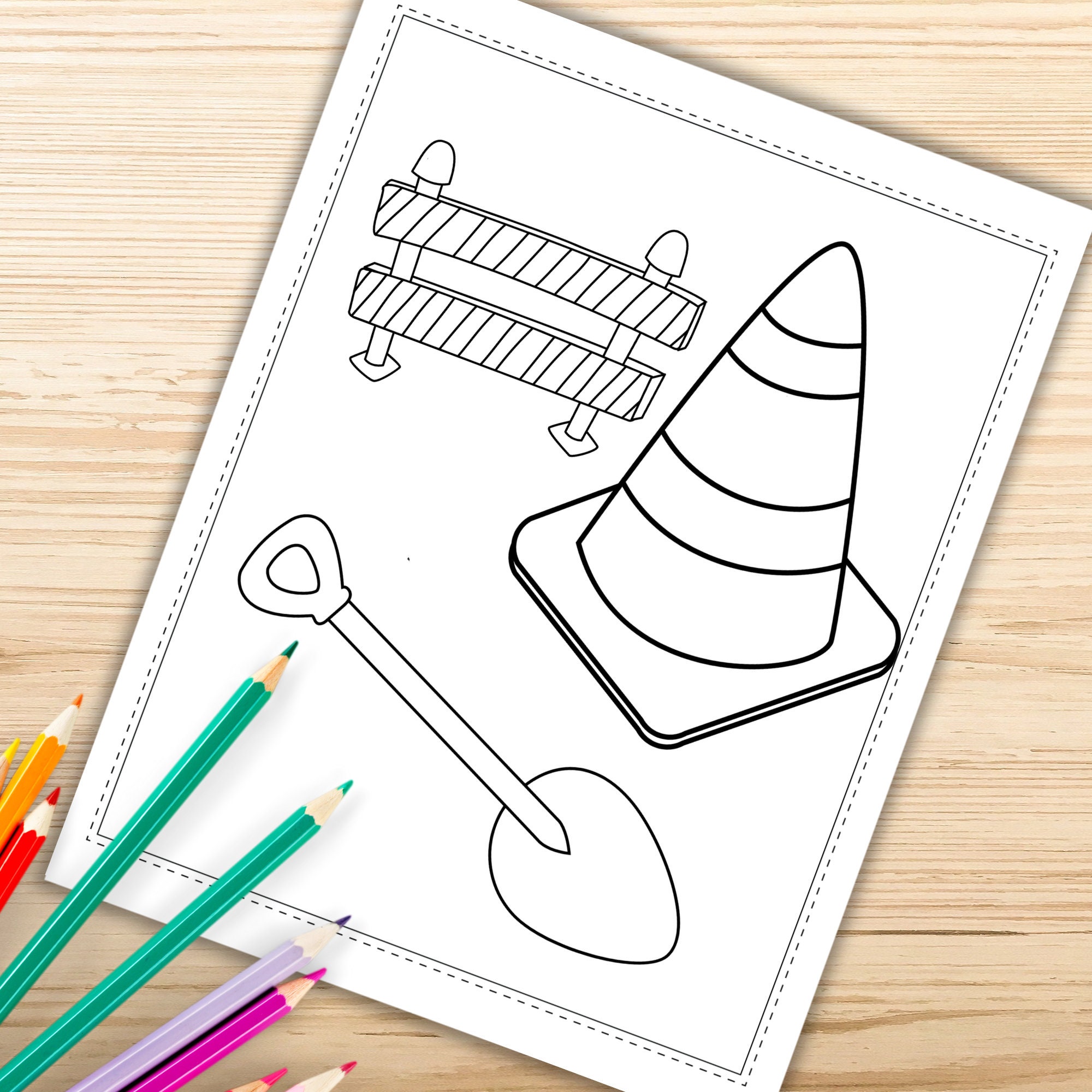 Construction Coloring Pages Printable Coloring Pages - Etsy