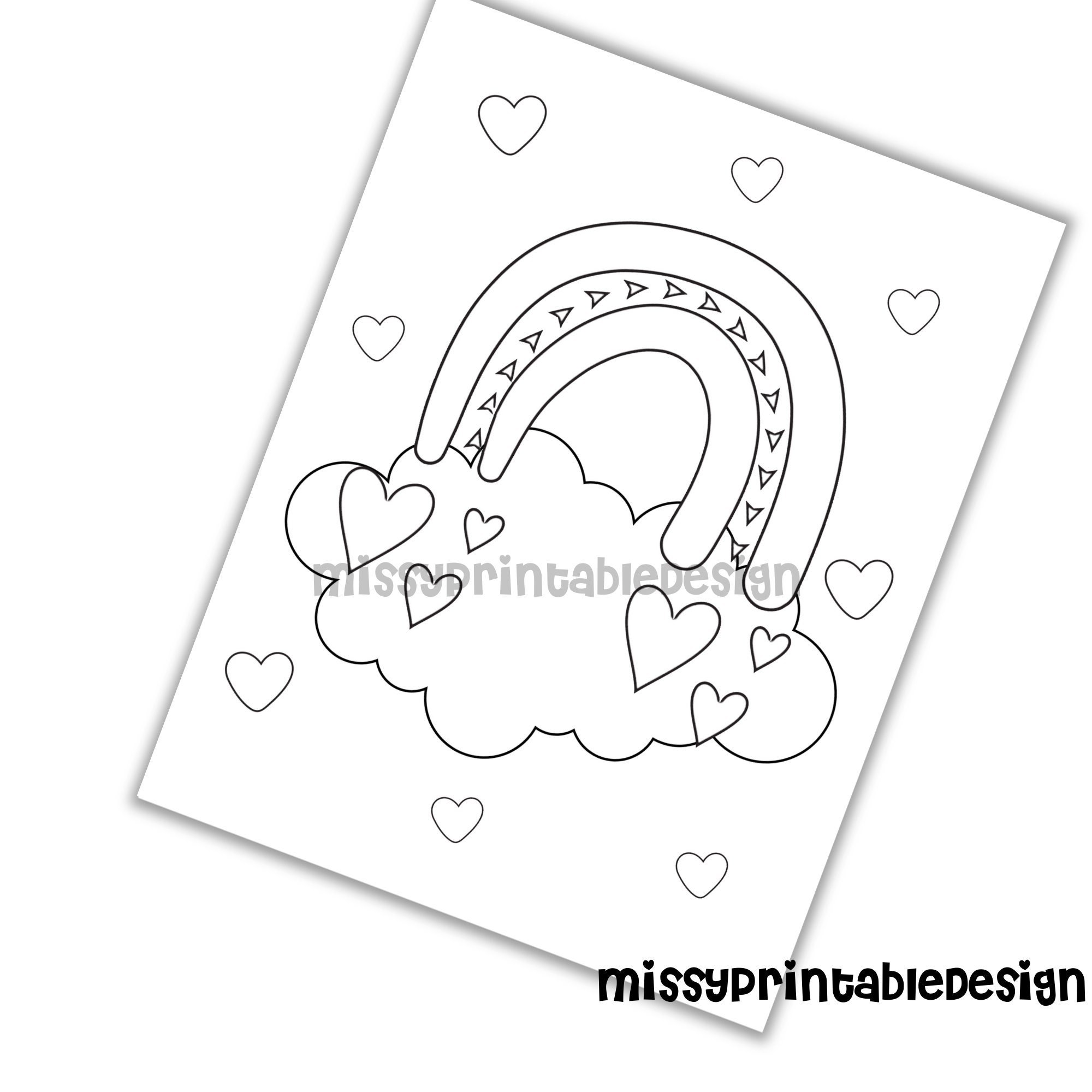 Boho Rainbow Coloring Pages Boho Rainbow Birthday Party - Etsy Canada