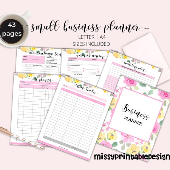Printable Business Planner, Small Business Organizer Bundle, Home ...