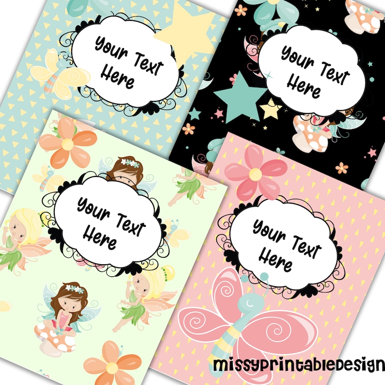 Fairy Binder Covers and Spines – Editable Printable (PDF) - Etsy
