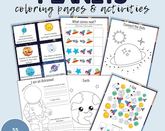 Space Activity Colouring Book – Kids' Educational Puzzles (digital ...