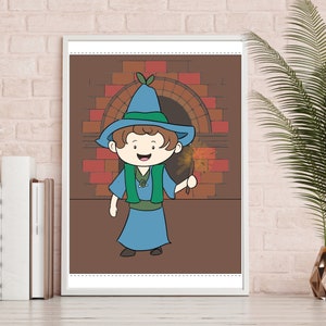 Wizard Coloring Pages, Printable Wizard Coloring Book, Wizard Party ...