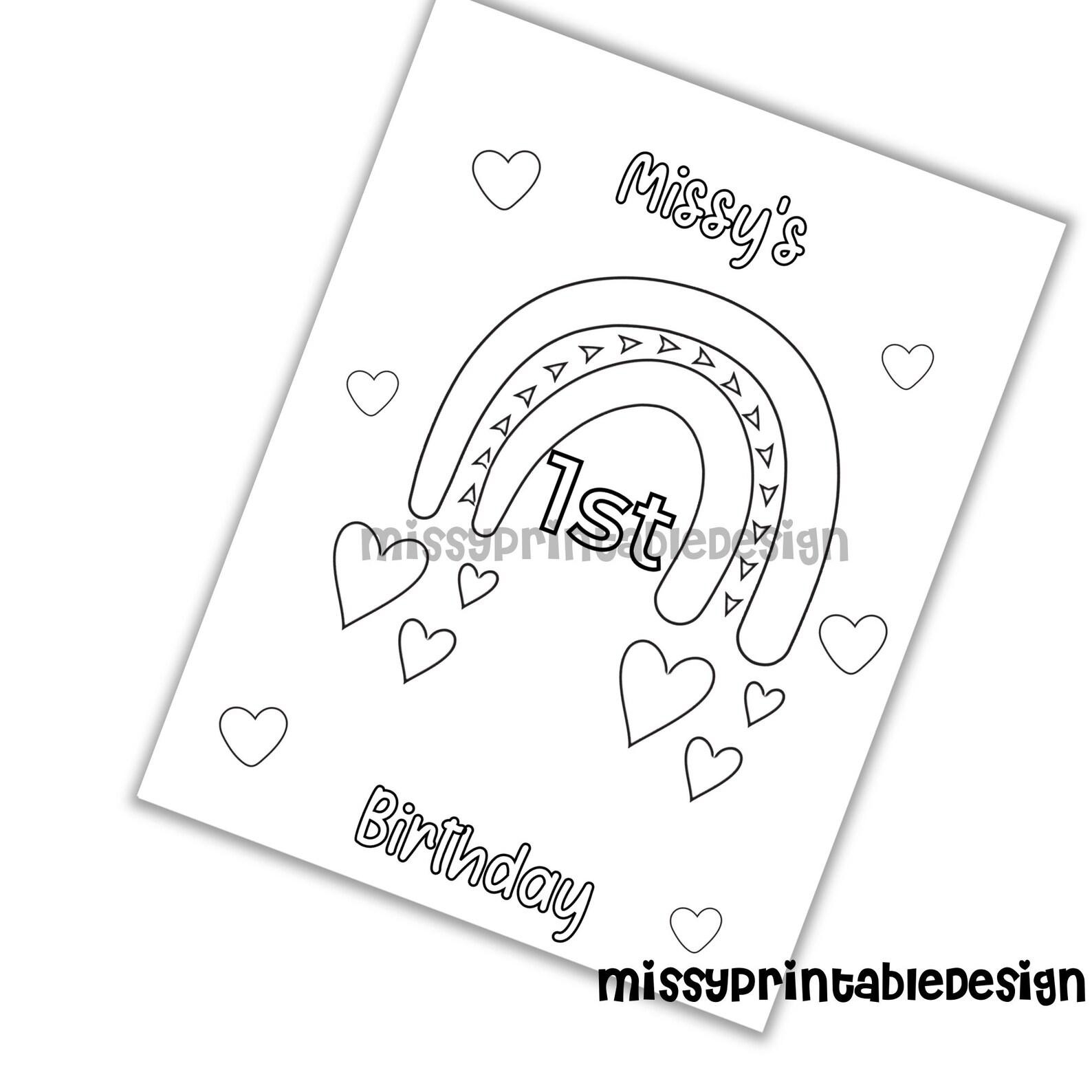 Personalized Boho Rainbow Party Coloring Pages Custom Boho - Etsy