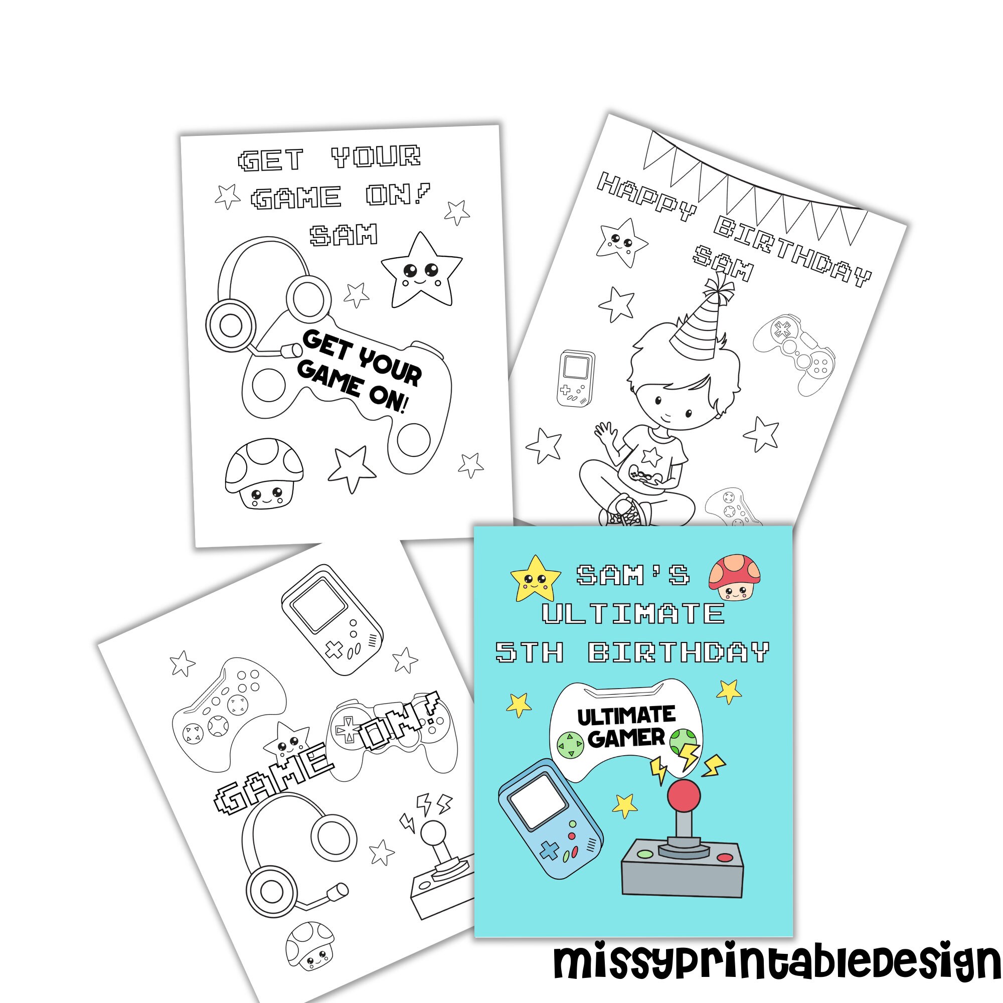 Boy Playing Video Games Coloring Pages