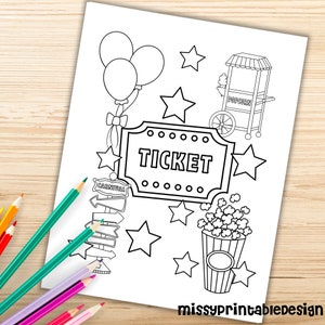 Amusement Park Coloring Pages, Printable Amusement Park Coloring Pages ...