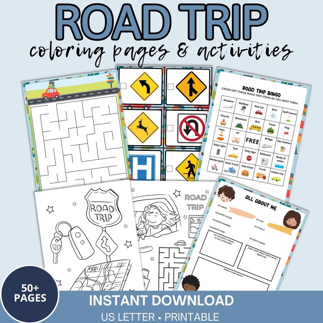 Road Trip Games, Printable Road Trip Activities, Printable Summer Kids ...