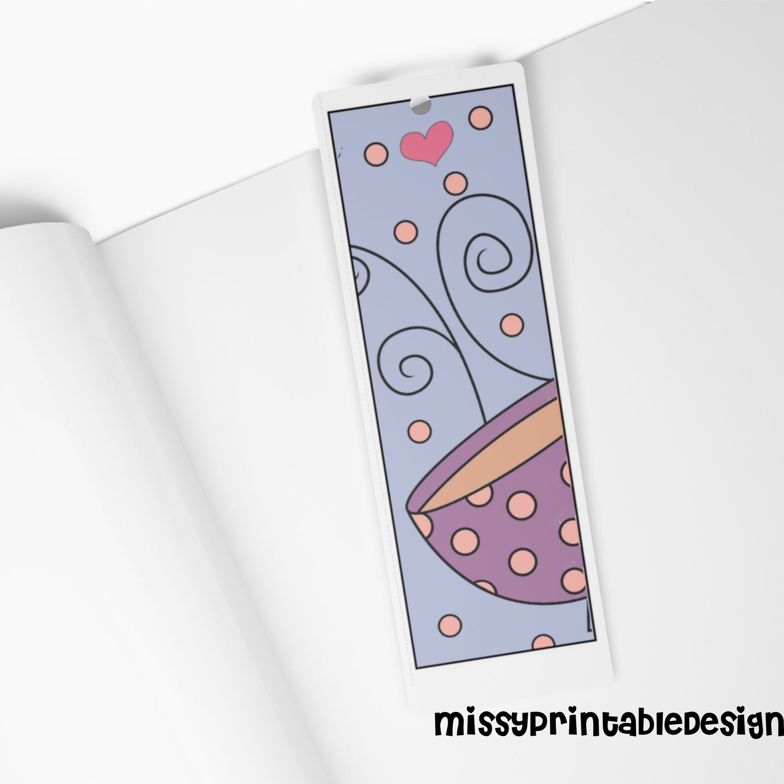 Tea Party Coloring Bookmarks (set of 4), Printable Tea Party Coloring ...