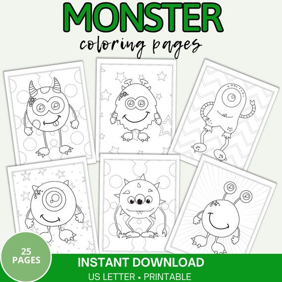 Birthday Monster Coloring Pages
