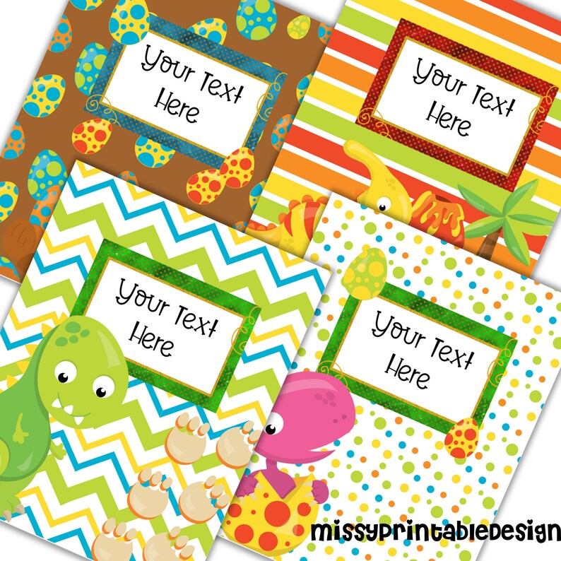 Editable Dinosaur Binder Covers Printable Binder Covers Front | Etsy