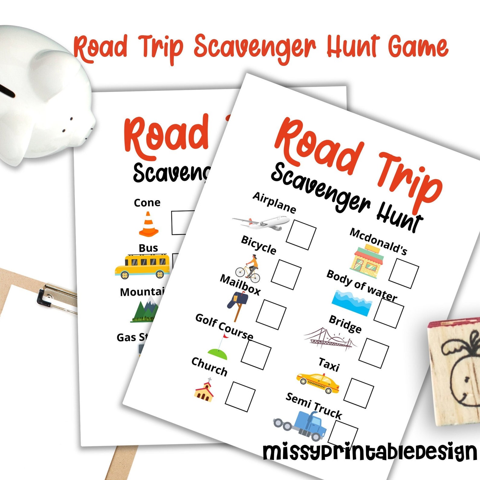 Road Trip Scavenger Hunt Printable Road Trip Scavenger Game - Etsy