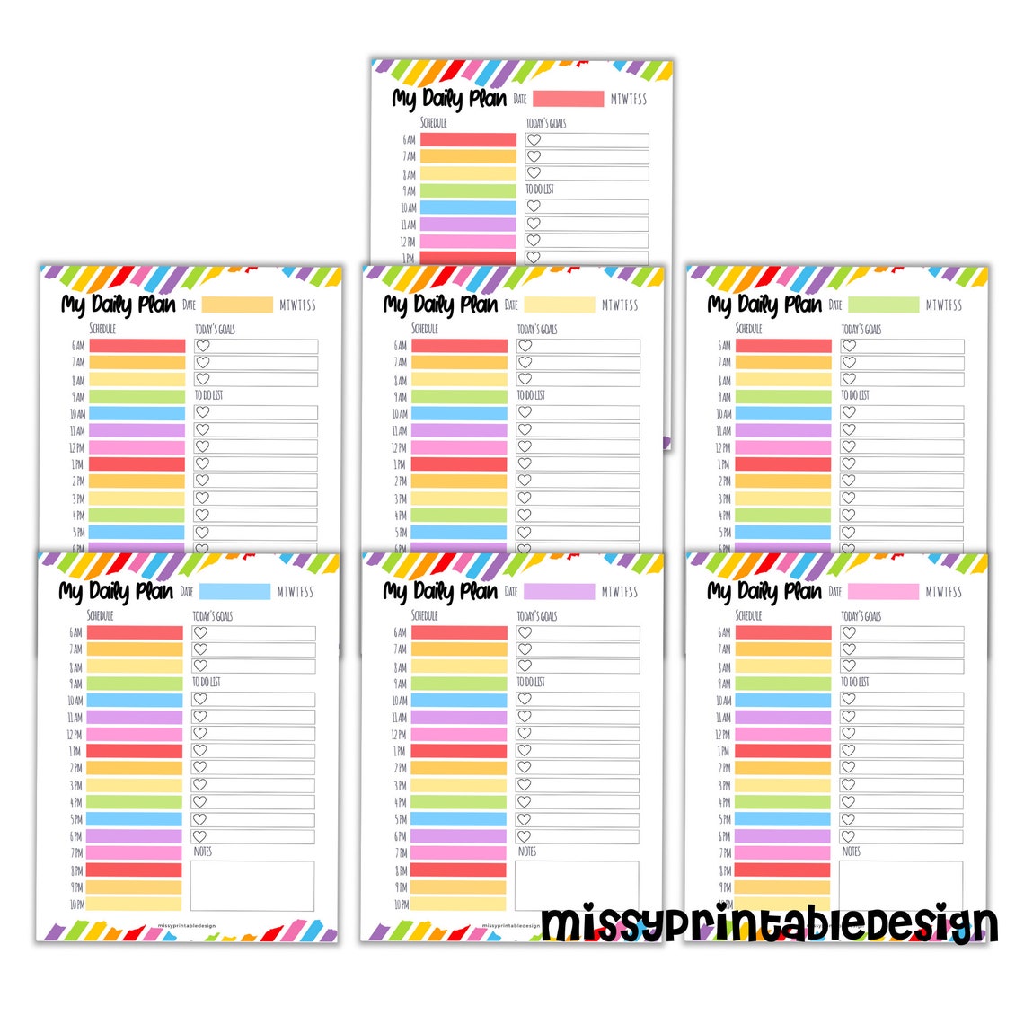 Kids Daily Planner Printable Daily Schedule Kids Routine - Etsy