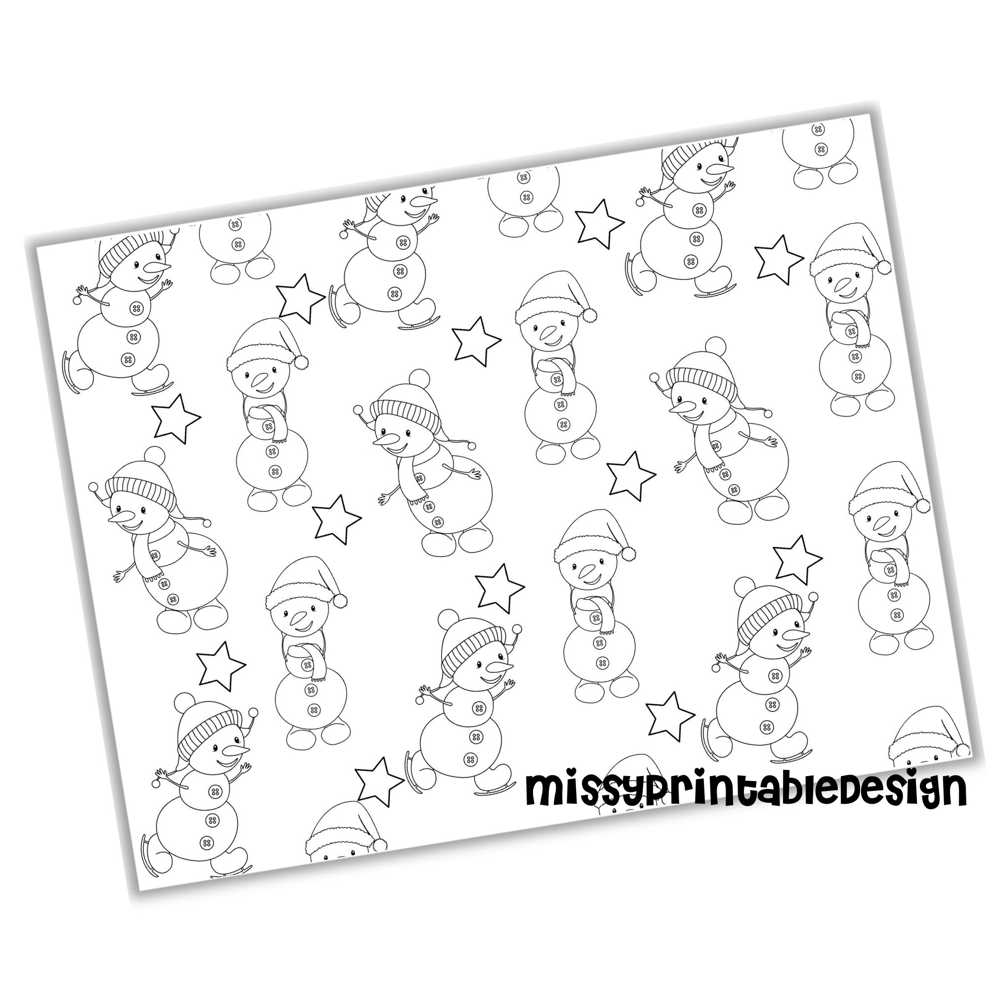 Christmas Doodle Coloring Pages Printable Christmas Coloring | Etsy