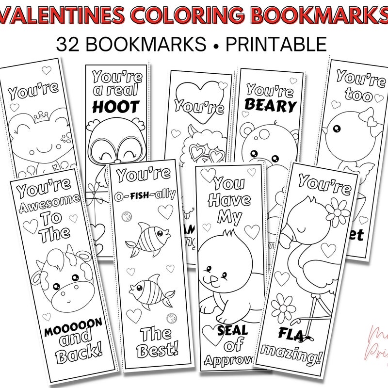 Valentine Bookmark - Etsy