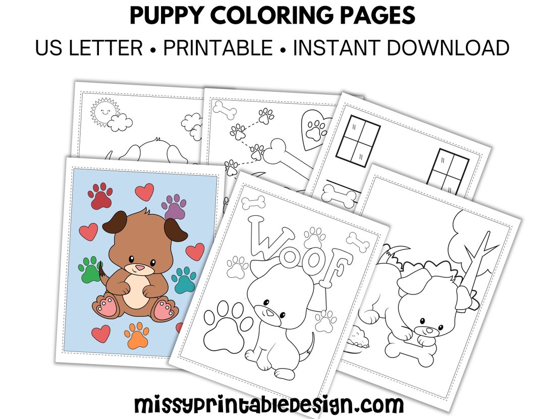 Puppy Coloring Pages - Printable Puppy Dog Coloring Pages for Kids, Dog ...