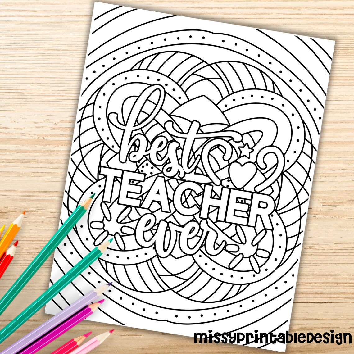 Teacher Quotes Coloring Pages Adult Coloring Pages Pattern - Etsy