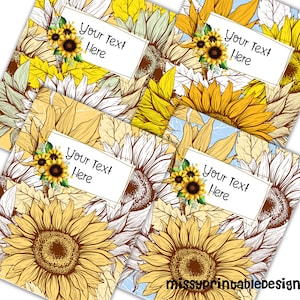 Editable Sunflower Binder Covers & Spines, Printable Binder Covers ...