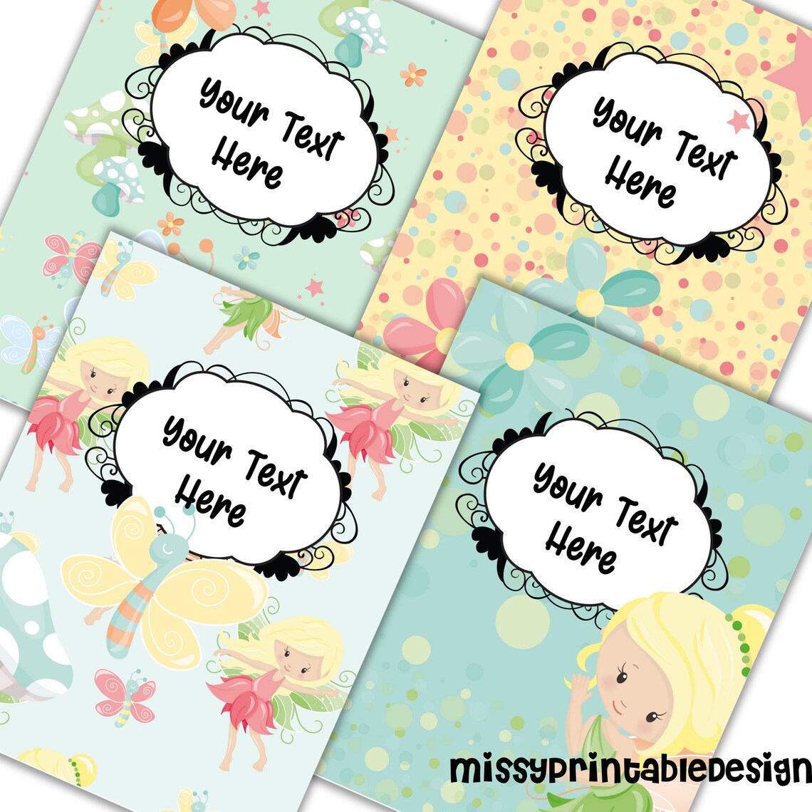 Fairy Binder Covers and Spines – Editable Printable (PDF) - Etsy