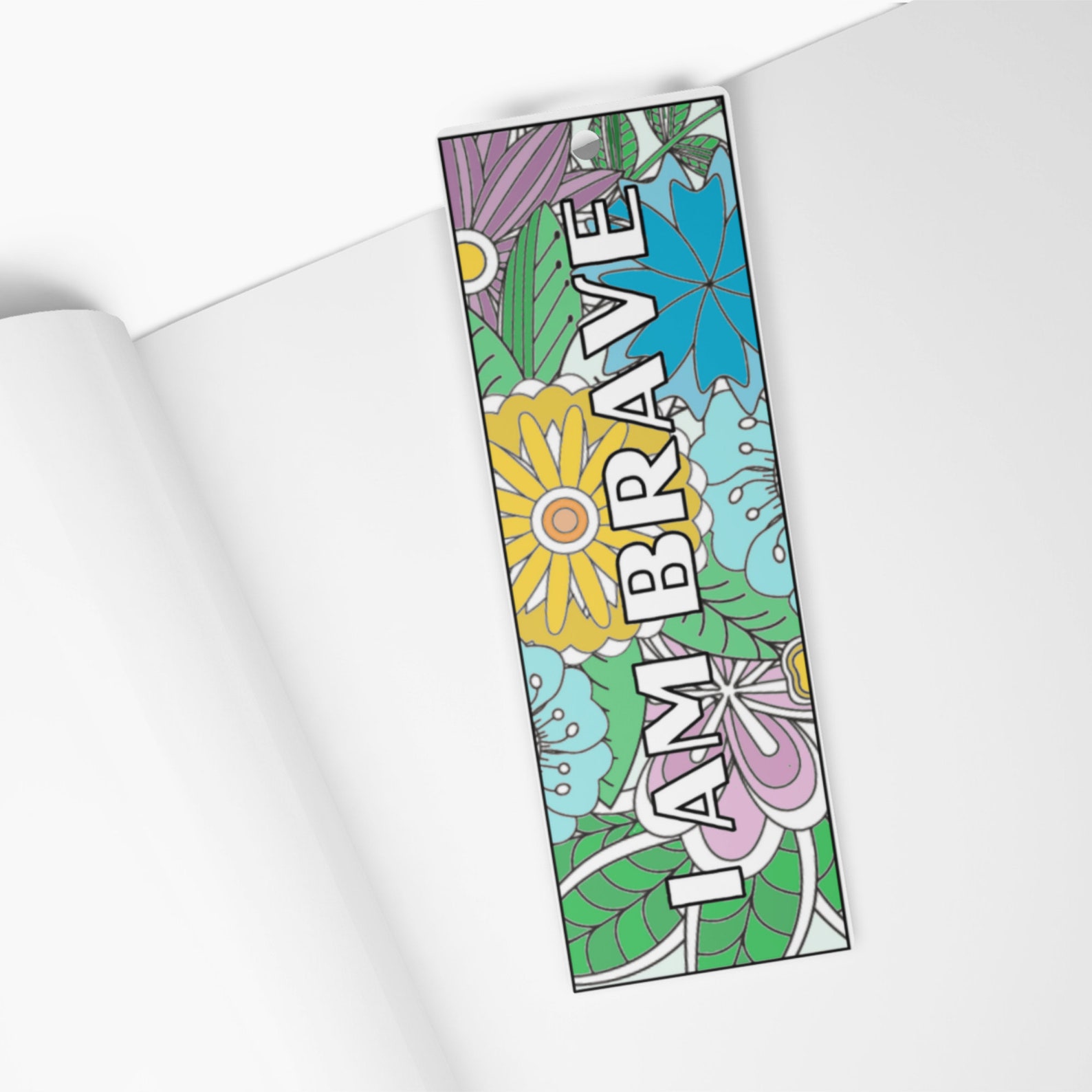 Positive Affirmation Coloring Bookmarks for Adults, Teens, Kids (set of ...