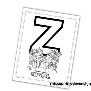 ABC Alphabet Coloring Pages - Fall Themed, Printable Alphabets, INSTANT ...