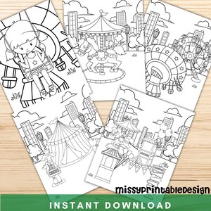 Amusement Park Coloring Pages, Printable Amusement Park Coloring Pages ...