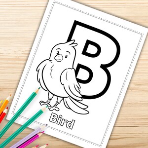 ABC Alphabet Coloring Pages Spring Themed, Printable Alphabets INSTANT ...