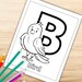 ABC Alphabet Coloring Pages Spring Themed, Printable Alphabets INSTANT ...