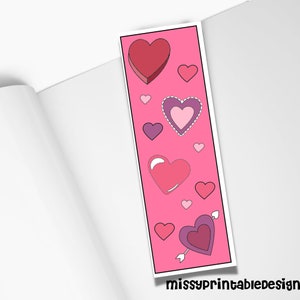 Valentine's Coloring Bookmarks (set of 4), Printable Valentine's Day ...