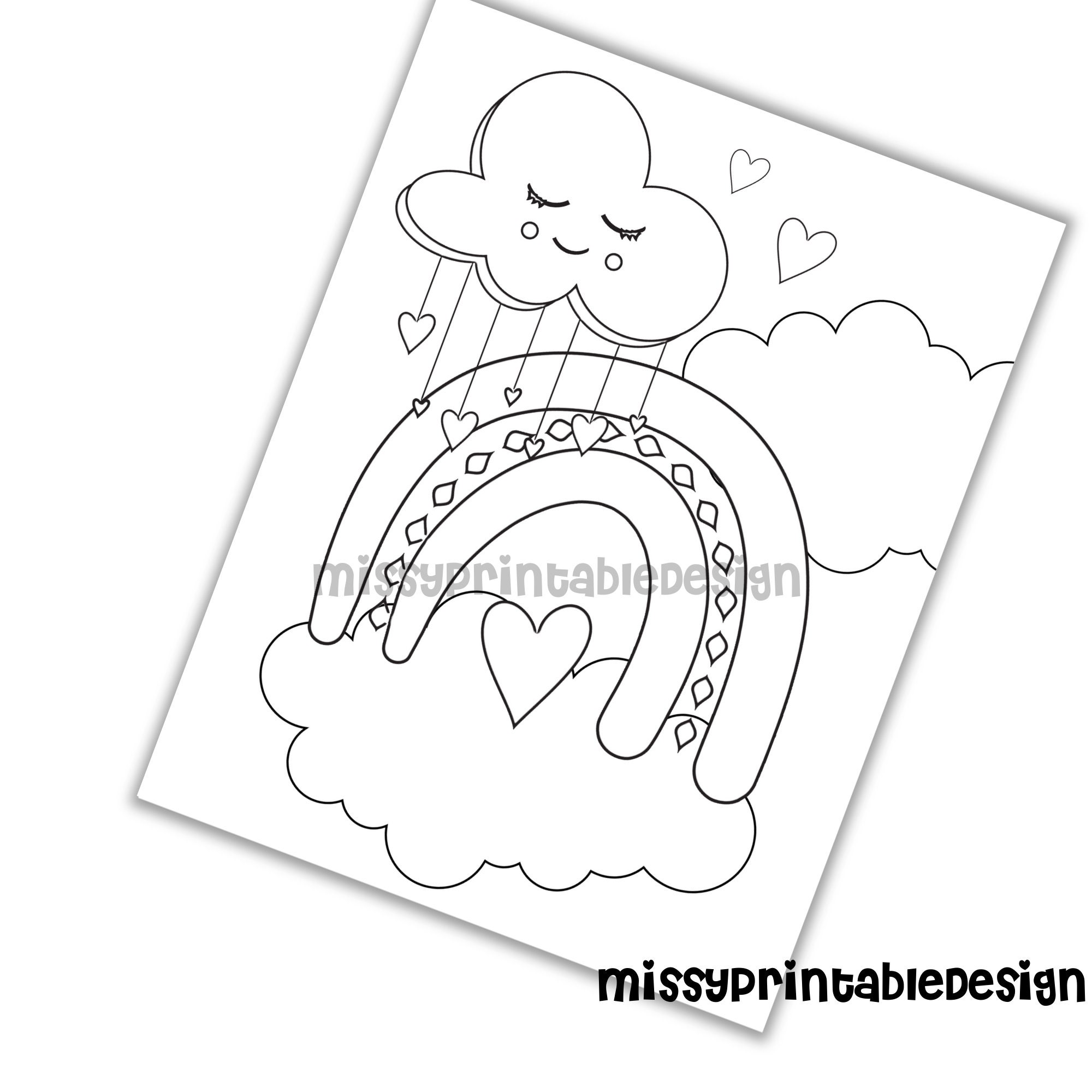 Boho Rainbow Coloring Pages Boho Rainbow Birthday Party - Etsy Canada