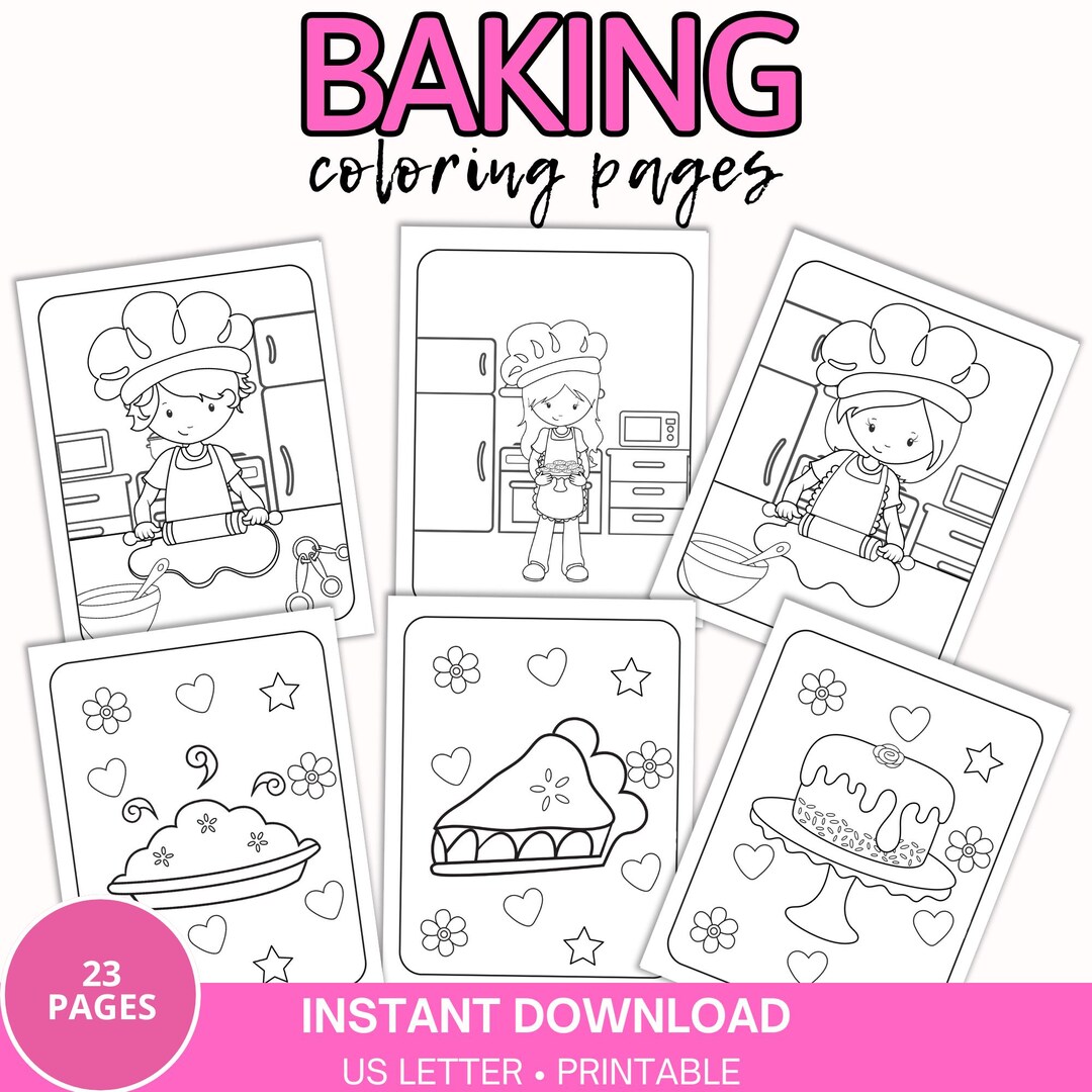 Baking Coloring Pages, Printable Coloring Pages for Kids, Baking ...