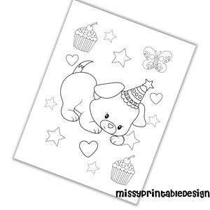 Personalized Puppy Party Coloring Pages, Custom Puppy Birthday Party ...
