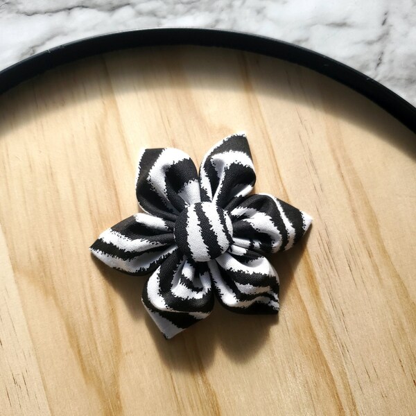 Zebra Hair Bow - Etsy