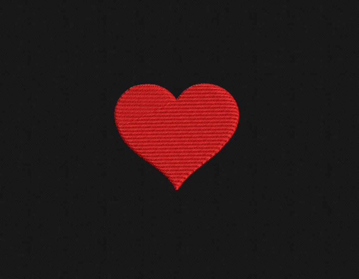 Heart Embroidery Design File - 11 Sizes - Valentine's Embroidery Design ...