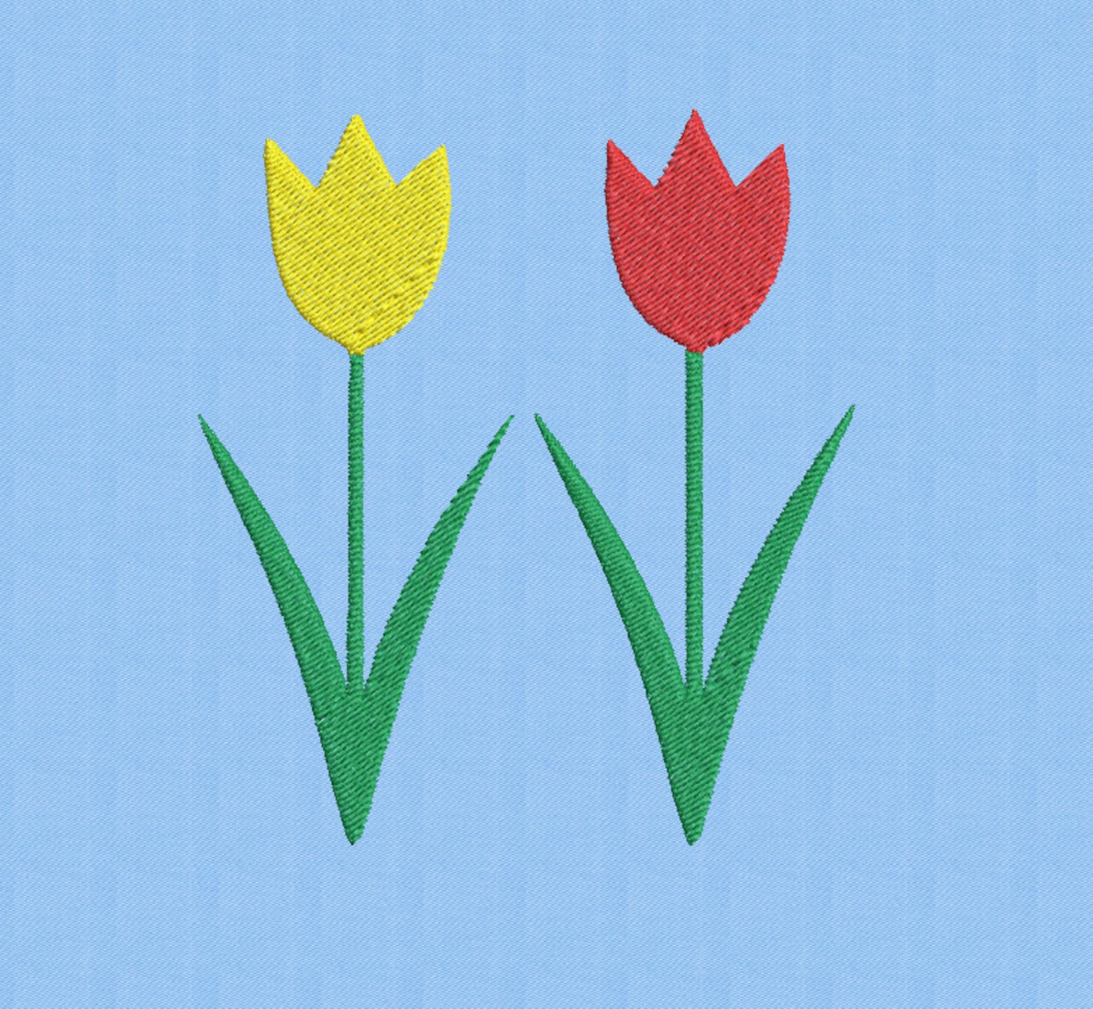 Flower Tulips Embroidery Design File - Single and Double Tulips - 2 ...