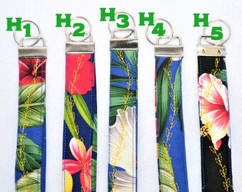 Hawaiian Fabric Key Chain - Etsy