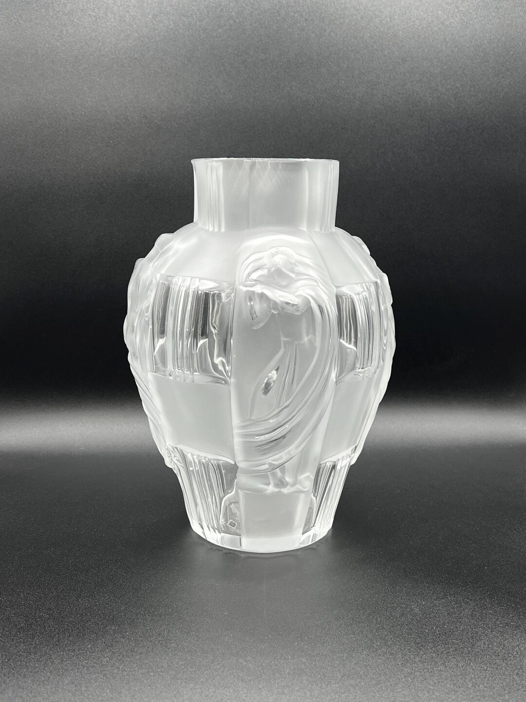 DESNA Frosted Crystal Glass Vase Made in Bohemia Czech Republic - Etsy