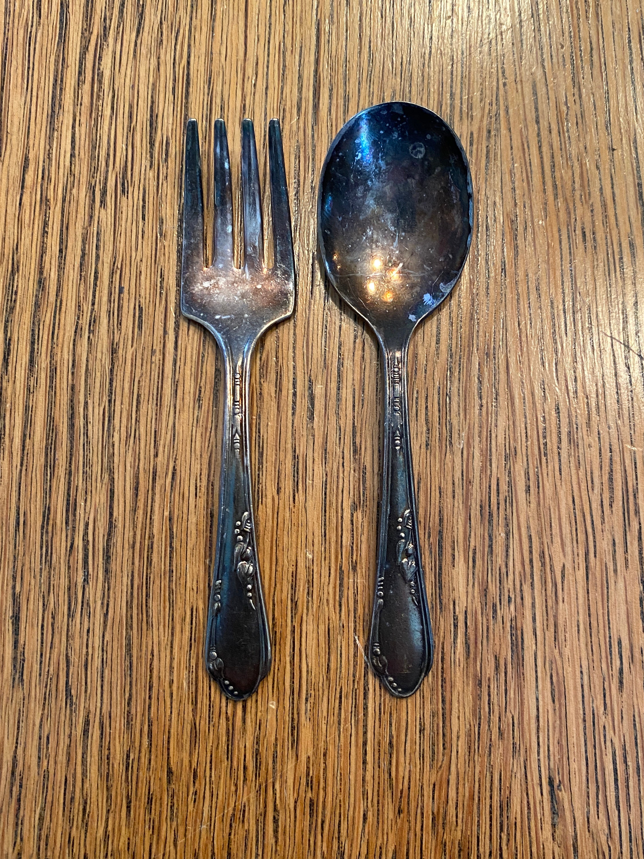 WMA Rogers Oneida Baby Spoon and Fork Silver Plated - Etsy