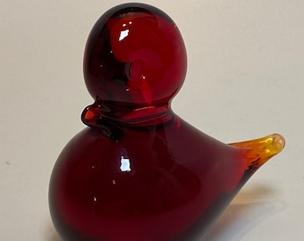 Glass Red Bird | Etsy