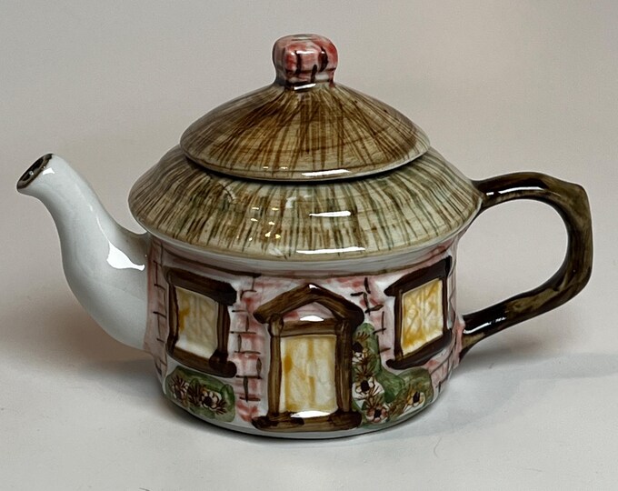 Vintage Ceramic Thatched Cottage House Mini Teapot or Creamer - Etsy