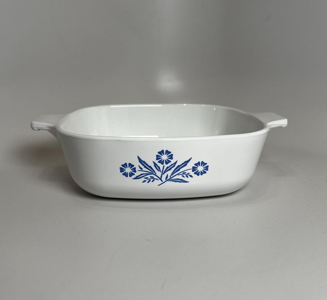 Blue Cornflower Corning Ware Square Casserole Dish P-1-B 1 QT. No Lid ...