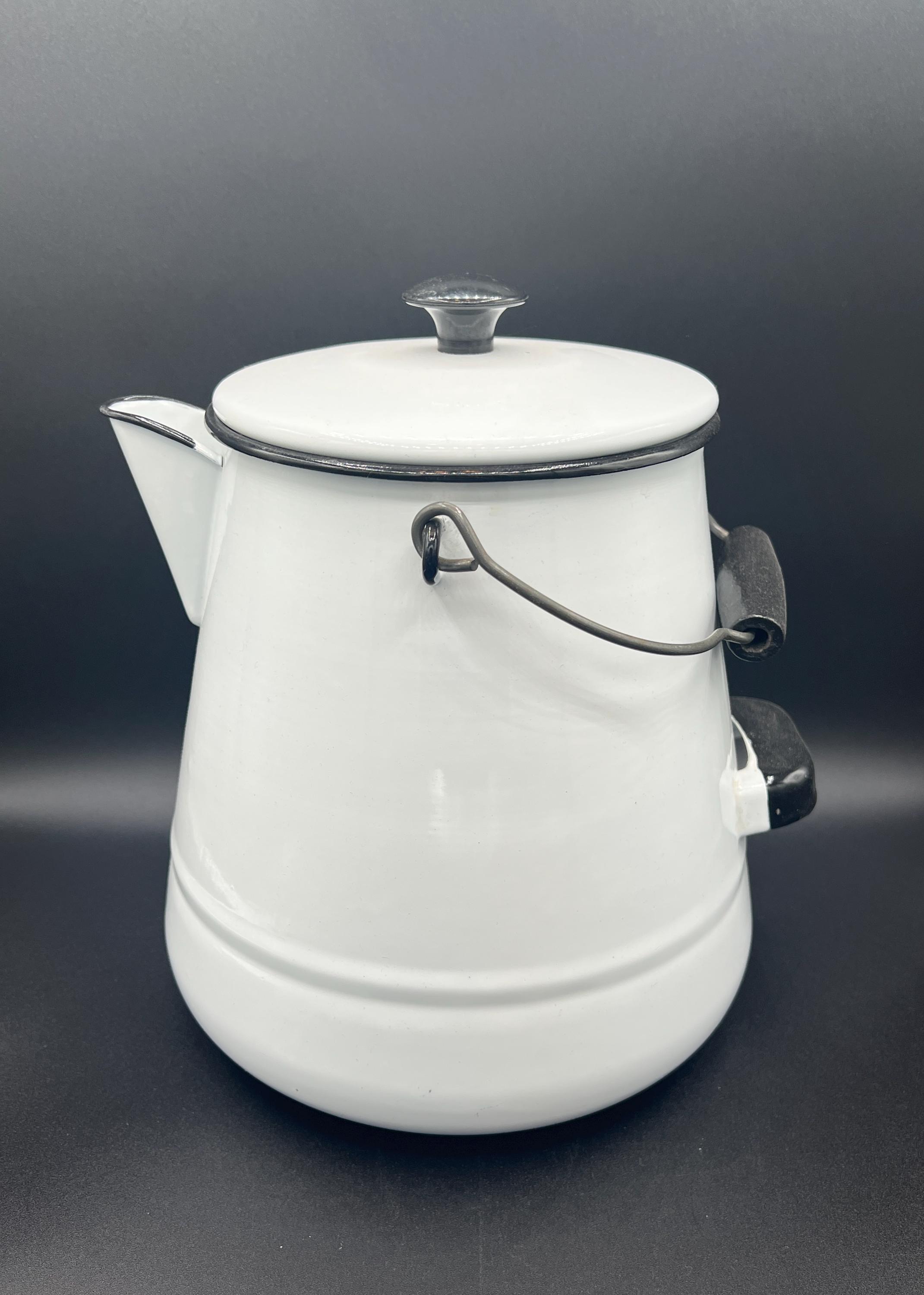 Large Vintage Enamelware Cooking Pot With Lid - Etsy