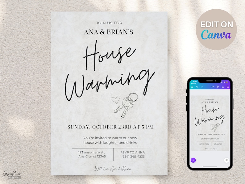 House Warming Invitation Template | Electronic New Home Party Evite ...