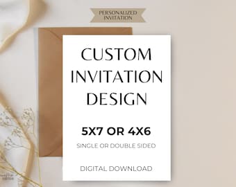 Custom Invitation for Birthday, Event, Wedding, Baby Shower, Create ...