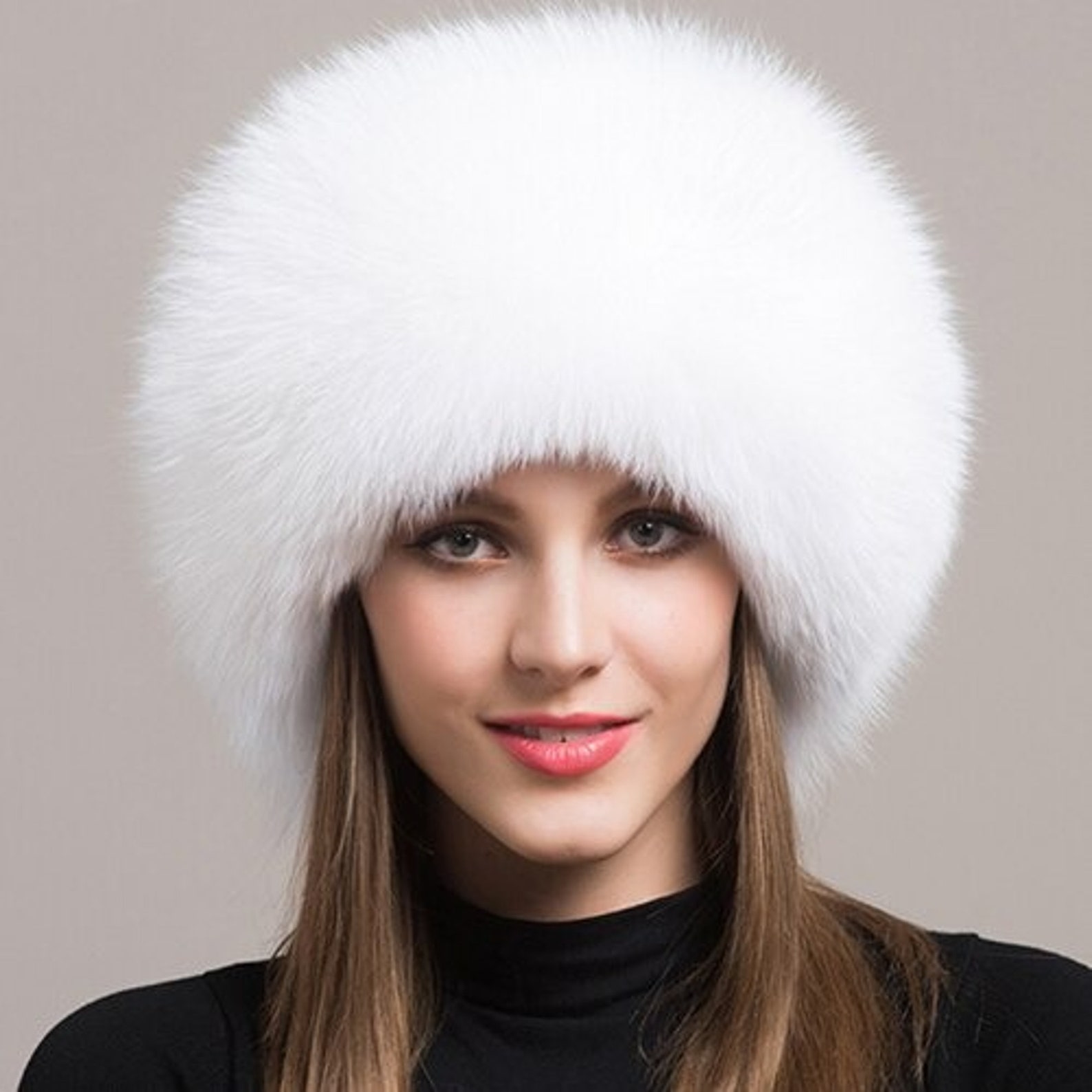 100% Fox Fur Hat Women Cap Thick Fur Cap Winter Warm Hat - Etsy