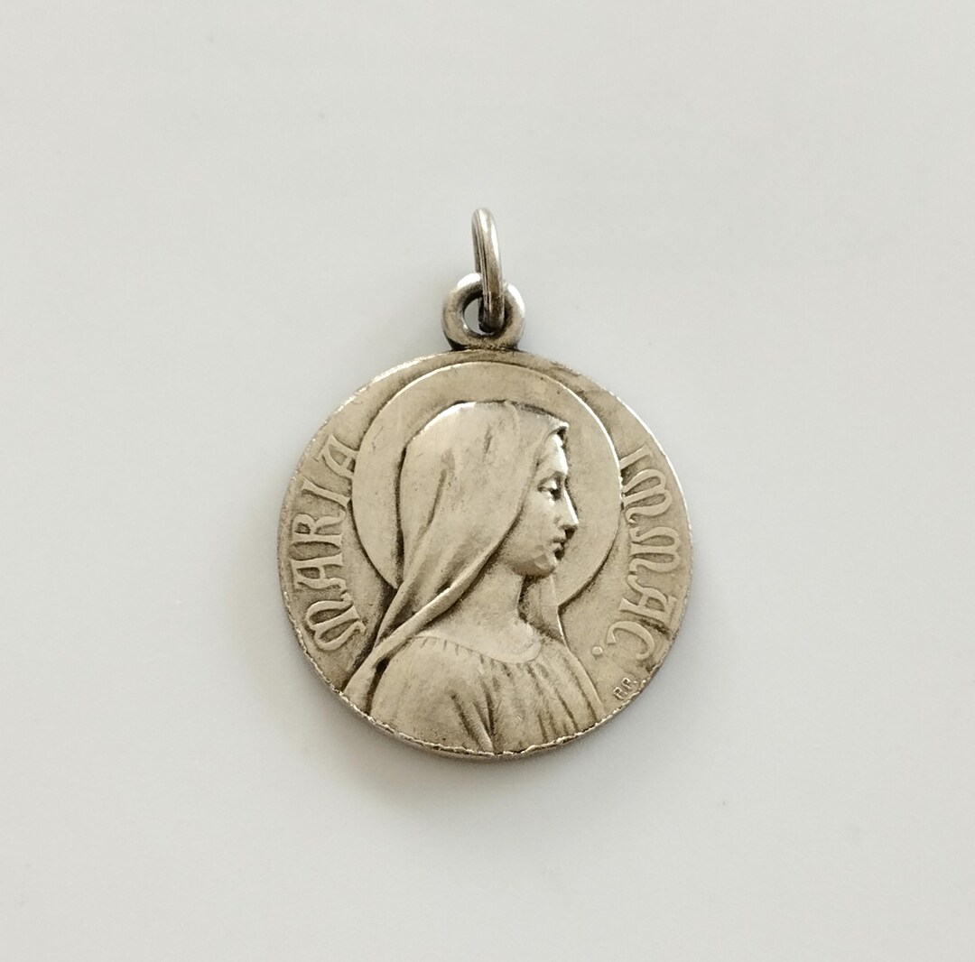 Ancienne Médaille Vierge Maria Immac. Grotte De Lourdes En Métal - Etsy