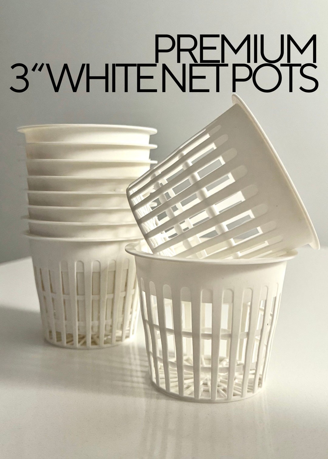Premium 3” White Net Pots - Etsy