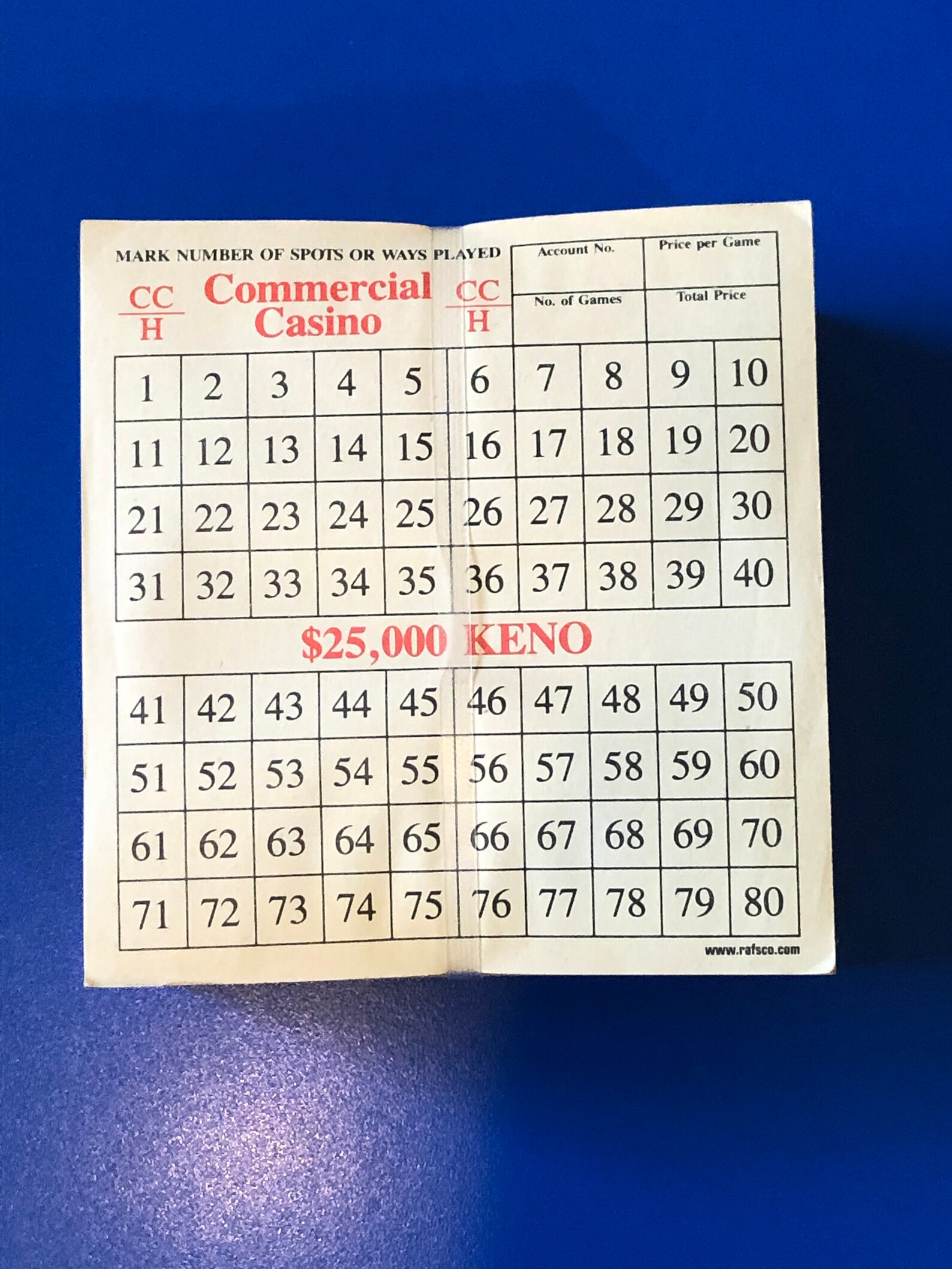 Stack of Unused Casino Style Keno Game Cards - Etsy