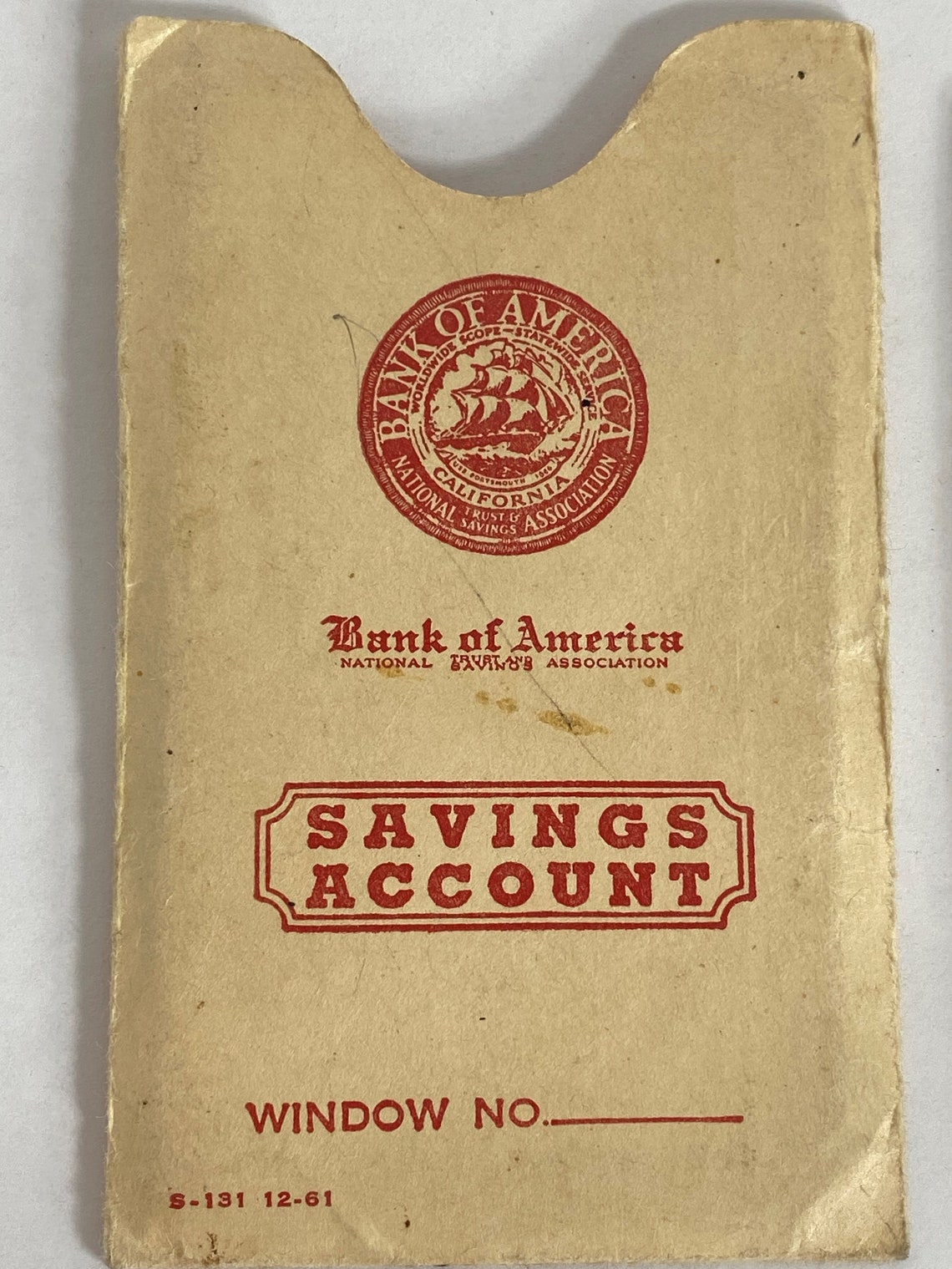 Vintage Bank of America Savings Book Booklet With Cover 1950s CA - Etsy