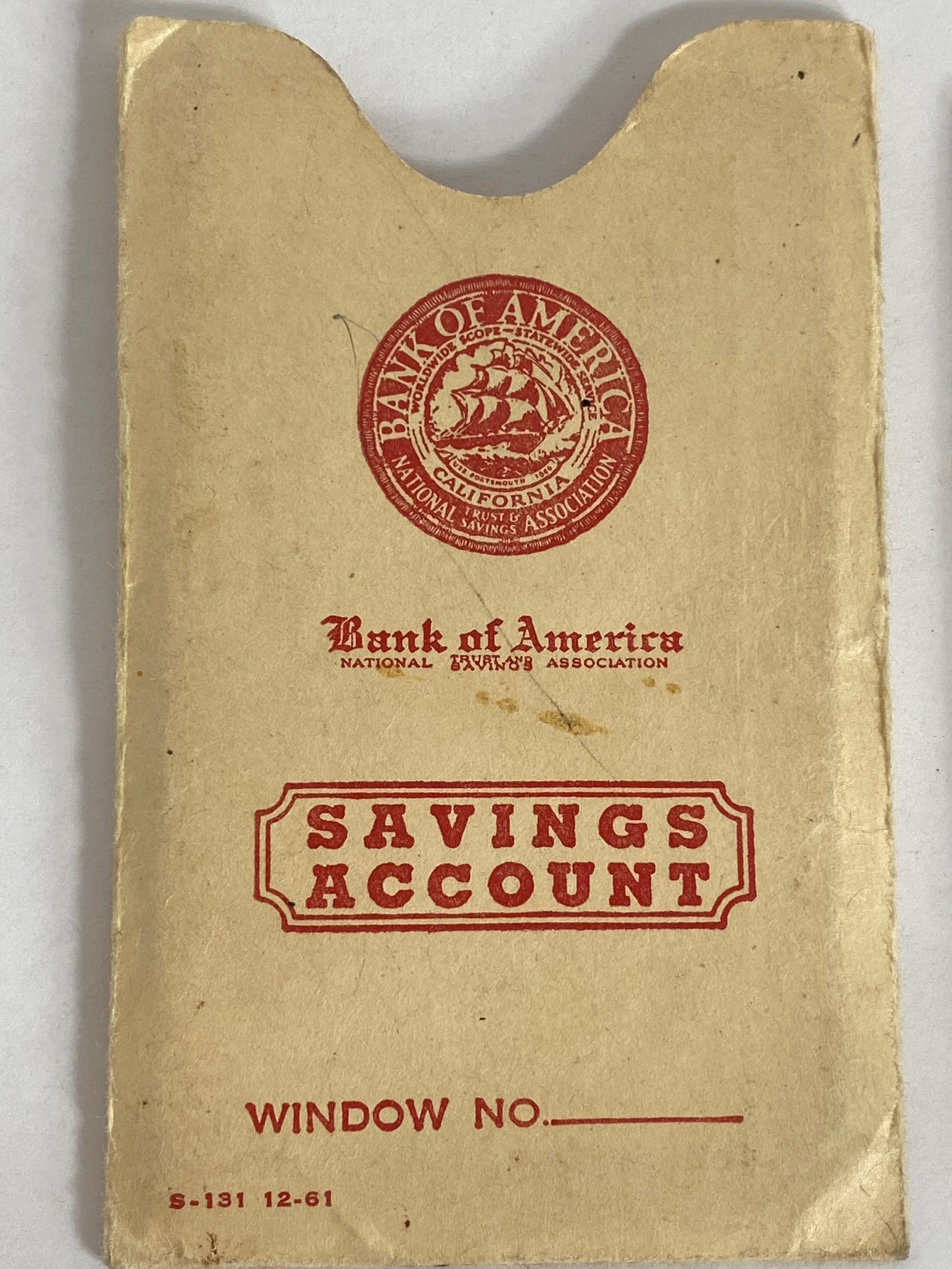 Vintage Bank of America Savings Book Booklet With Cover 1950s CA - Etsy