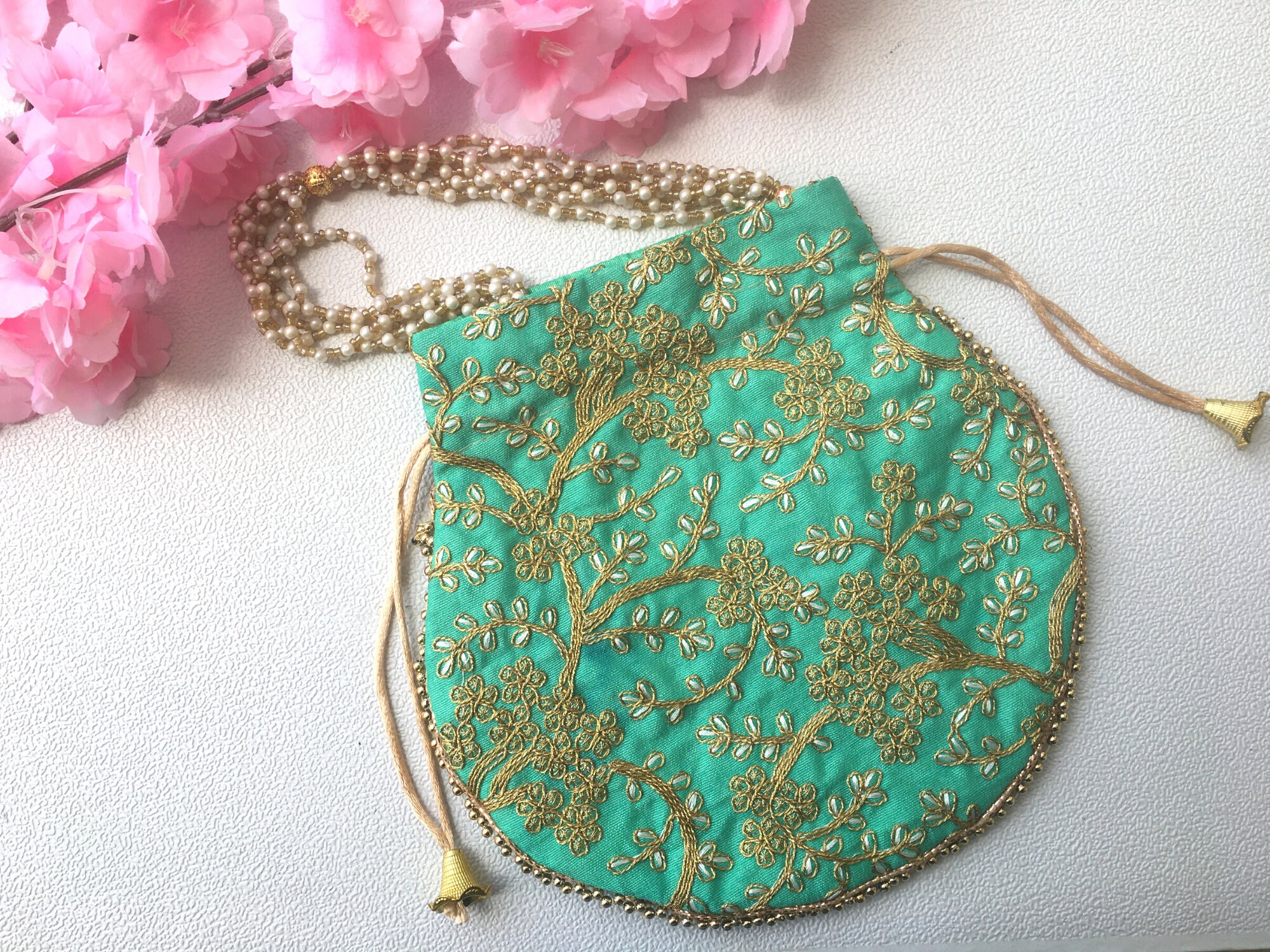 Bulk Embroidered Potli Pouches Beautiful Handmade Potlis With | Etsy